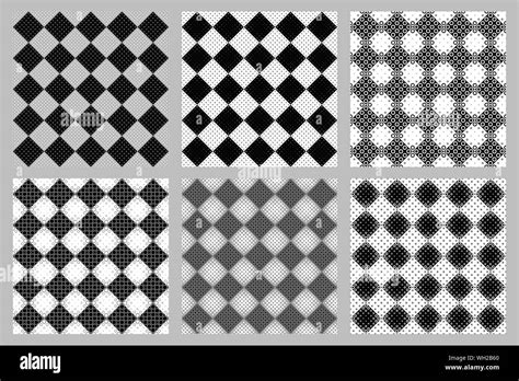 Seamless Circle Pattern Background Collection Abstract Vector Designs From Circles Stock