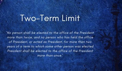 How Many Terms Can A President Serve Twenty Second Amendment Overview