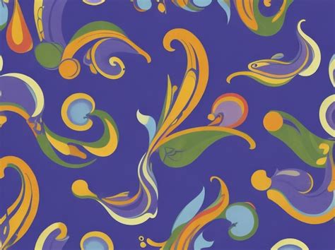 Premium Ai Image Colorful Abstract Organic Shapes Seamless Print 01