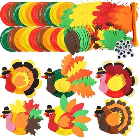 Amscan 3 Pack Thanksgiving Turkey Craft Kit Makes 12
