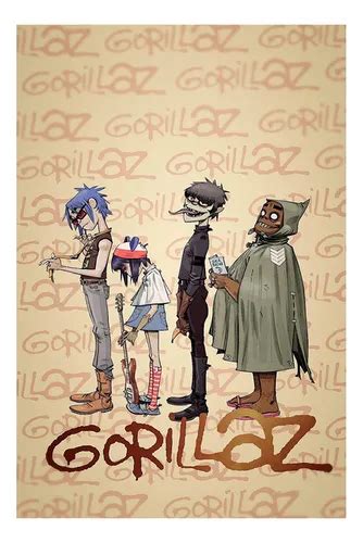 Poster Fotografico Gorillaz Banda Personajes 120x80cm Meses Sin Interés