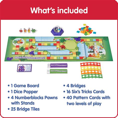 Hand2mind Numberblocks Race To Pattern Palace Board Game