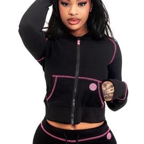 Body By Raven Tracy Pink And Black Waffle Knit Worn Depop