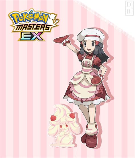 Safebooru 1girl D Alcremie Alcremie Strawberry Sweet Apron Arm Up
