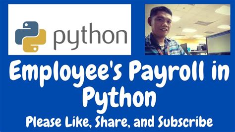 Employees Payroll In Python Youtube