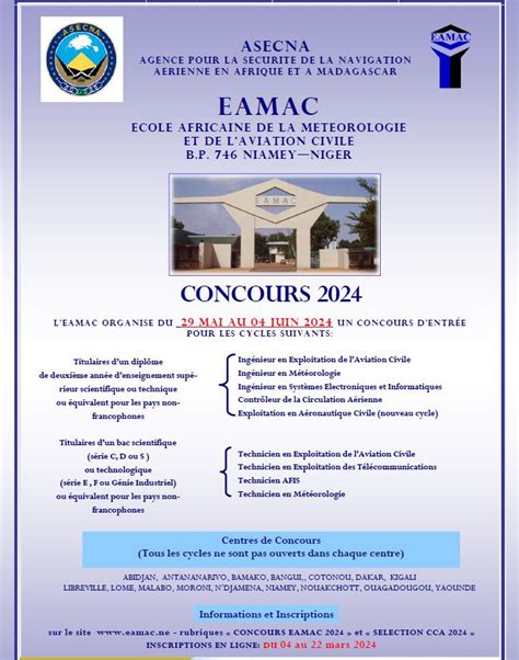 Avis De Concours Eamac 2024 Anac