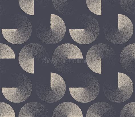 Twirled Circles Seamless Pattern Vector Dotwork Contemporary Abstract
