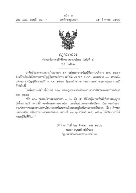 มหาดไทย ออกกฏกระทรวง เปิดสถานบริการพัทยา 24 ชม