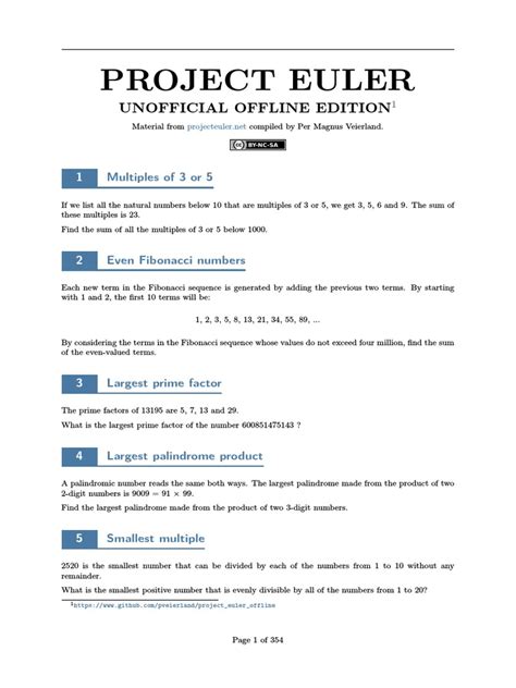 Project Euler Offline Pdf Prime Number Numbers