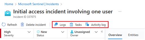Investigate Microsoft Sentinel Incidents In Depth In The Azure Portal Azure Docs