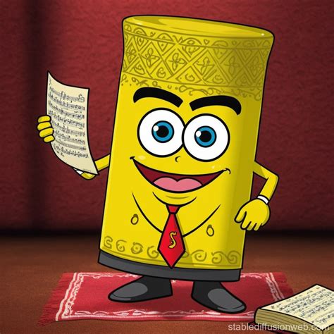 Spongebob With Large Teeth In Prehistoric Outfit Stable Diffusion Online