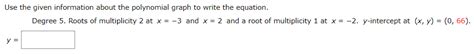 Solved Use The Given Information About The Polynomial Graph
