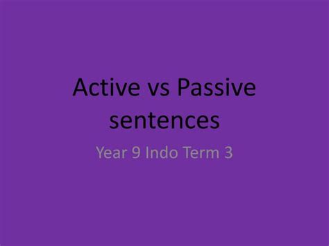 Indonesian Active Vs Passive Sentences Pptx