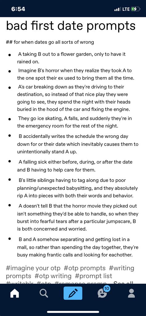 Writing Prompts For Romance