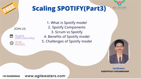 Free Webinar By Agilewaters Scaling Spotify Part3 Tickets By Agilewaters Consulting Saturday