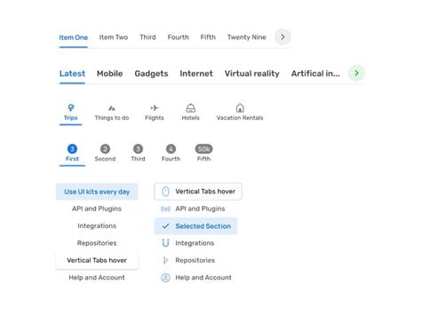 Ui Kit Tab Design System