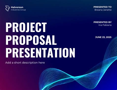 Elegant Project Proposal Presentation Template Venngage