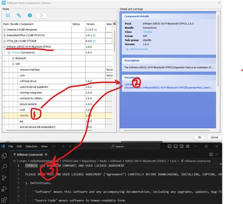 Stm32cubeide Problem With Licenseset In Cmsis Pack Stmicroelectronics