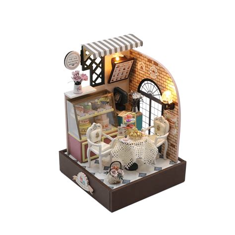 Miniature Wizardi Roombox Kit Dessert Cafe Dollhouse Kit