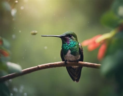 Premium Photo A Hummingbird In Jungle