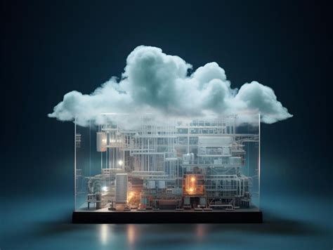 Premium Photo Cloud Data Storage Database Cloud Computing Concept And Idea