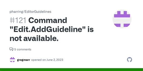Command Editaddguideline Is Not Available · Issue 121 · Pharring