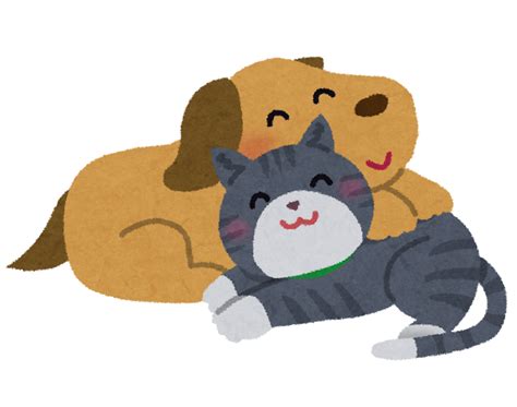 仲良しの犬と猫のイラスト かわいいフリー素材集 いらすとや