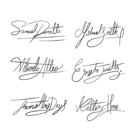 Free Vector Hand Drawn Signature Element