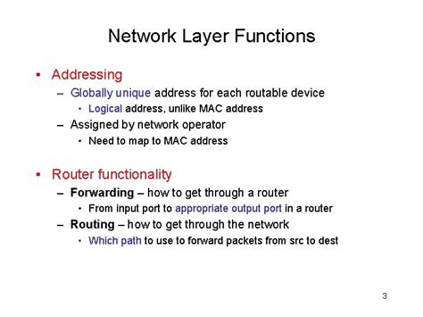 Chapter Network Layer Part I Network Layer