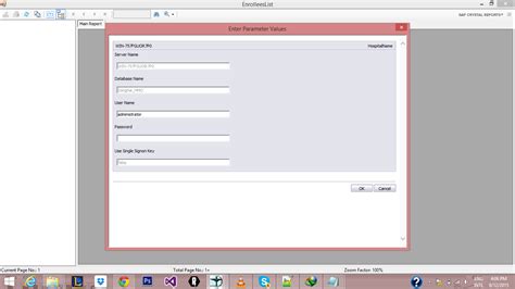 C Crystal Report Requests Username And Password Over Network Stack