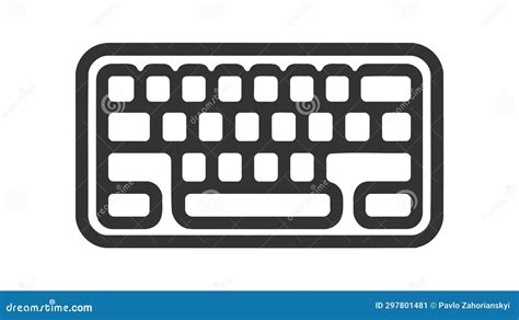 keyboard vector icon keyboard linear sign stock illustration
