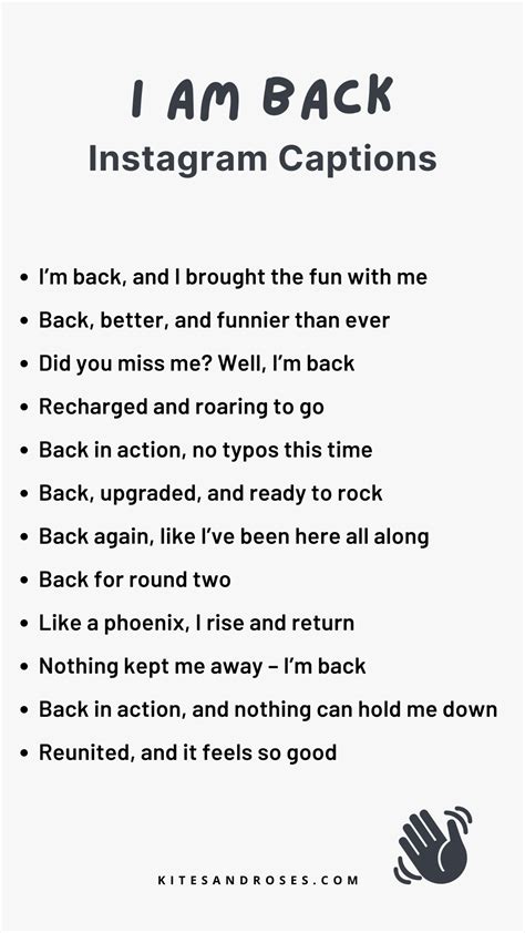 19 I Am Back Captions With Quotes Happy Era Captions I Am Back
