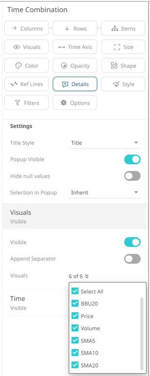 Altair Panopticon Web Authoring Help Details Variable Configuration For Visualizations With