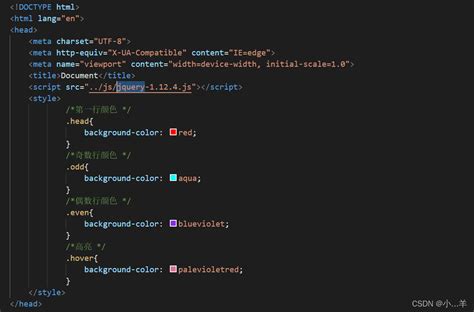 Jquery隔行变色案例 Csdn博客