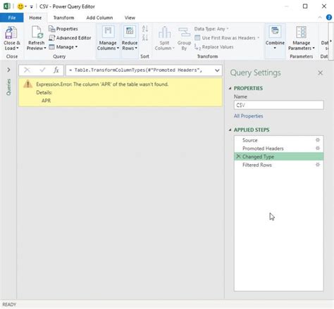 Promoting Headers Issue In Power Query A4 Accounting