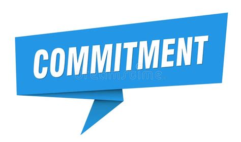 Commitment Banner Commitment Speech Bubble Label Sticker Sign
