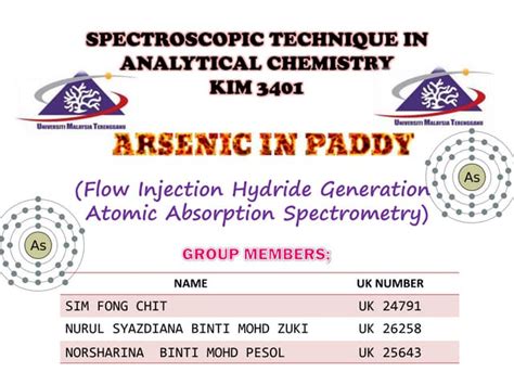 Flow Injection Hydride Generation Pptx Chemistry Science