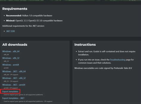How To Get Export Templates For Godot Blue Robot Guru