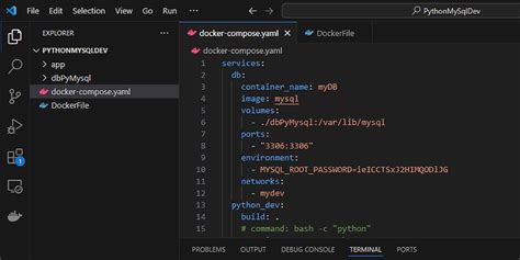 Docker Compose를 사용해서 Pythonmysql 개발환경 만들기 Vscode