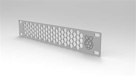 10 Inch Rack Mount Blank 1u With Raspberry Pi Logo By Rex Tang Download Free Stl Model