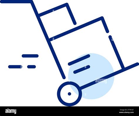 Stack Of Parcel Boxes On Warehouse Cart Pixel Perfect Icon Stock