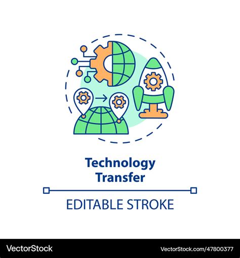 Customizable Technology Transfer Icon Fdi Concept Vector Image