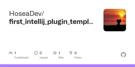GitHub HoseaDev First Intellij Plugin Template