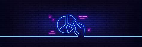 원형 차트 선 아이콘입니다 프레젠테이션 그래프 기호입니다 네온 라이트 글로우 효과 벡터 감소에 대한 스톡 벡터 아트 및 기타 이미지 Istock