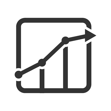 Premium Vector Upward Graph Icon