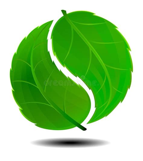 Yin Yang Leaf Symbol