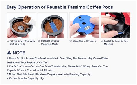 Reusable Tas Simo Pods 60ml 220ml Refillable Coffee Capsules Compatible With Bosch Coffee Maker