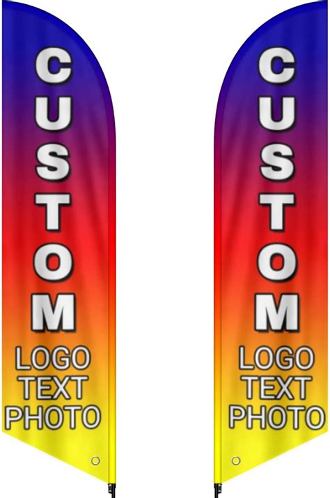 Bulk Custom Feather Flags For Business Personalized
