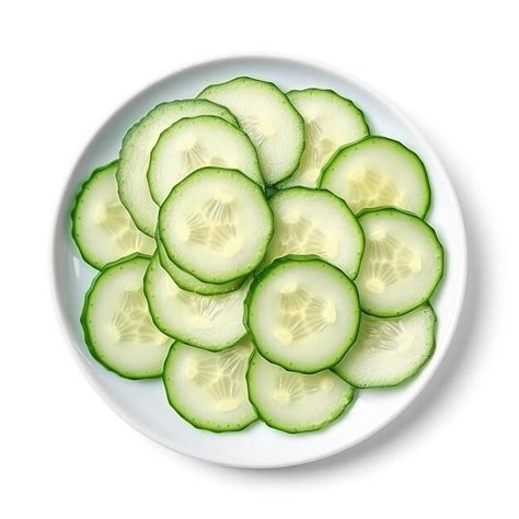 Premium Ai Image Fresh Cucumber Slices