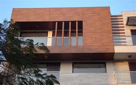 Brown Plain Semi Glossy Hpl Exterior Cladding Thickness 4 Mm At Rs